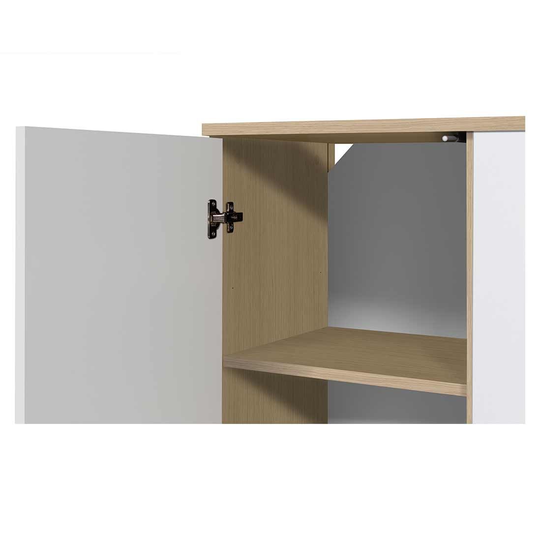 TEMAHOME Albi Sideboard 190x45x81cm Eiche/Weiß