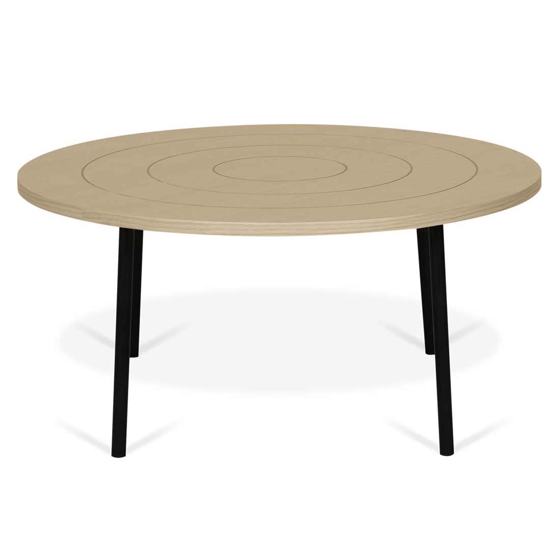 TEMAHOME Ply Beistelltisch Ø80cm Eiche/Schwarz