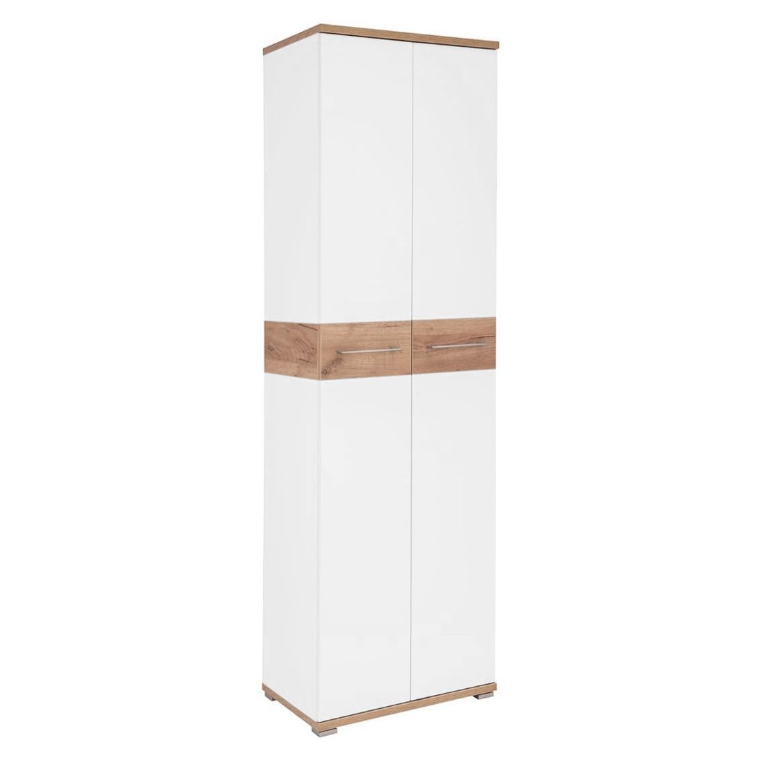 Germania Topix Garderobenschrank 59x40x199cm Weiß/Navarra Eiche